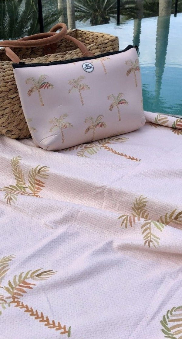 Sky Gazer Luxury beach Towel in Pouch - The Mooloolaba - Carla Swimwear